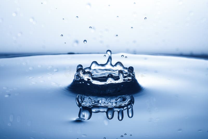 Drop of Water Falling Down in the Water Stock Photo - Image of ...