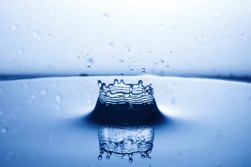 Drop of Water Falling Down in the Water Stock Image - Image of falling ...