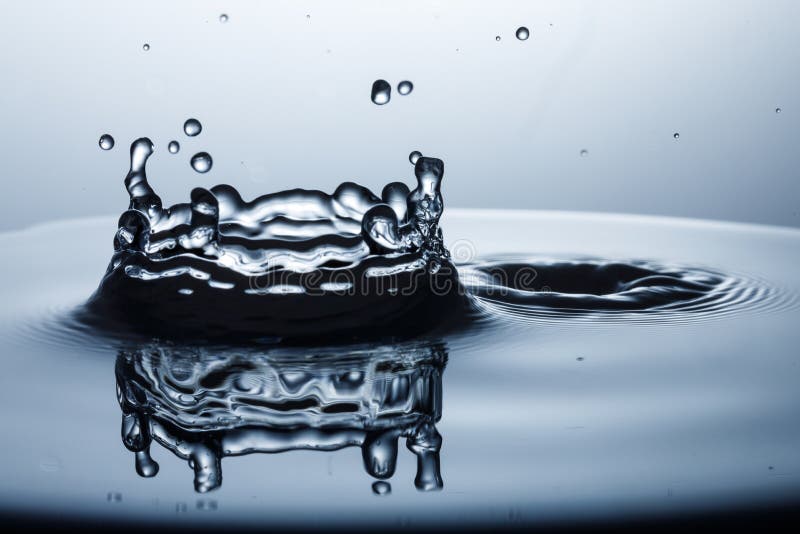Drop of Water Falling Down in the Water Stock Image - Image of ...