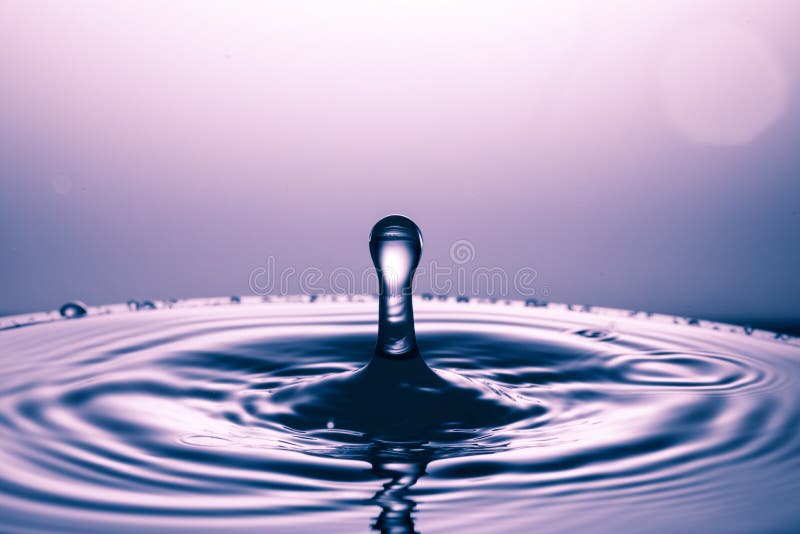 Drop of Water Falling Down in the Water Stock Photo - Image of ...