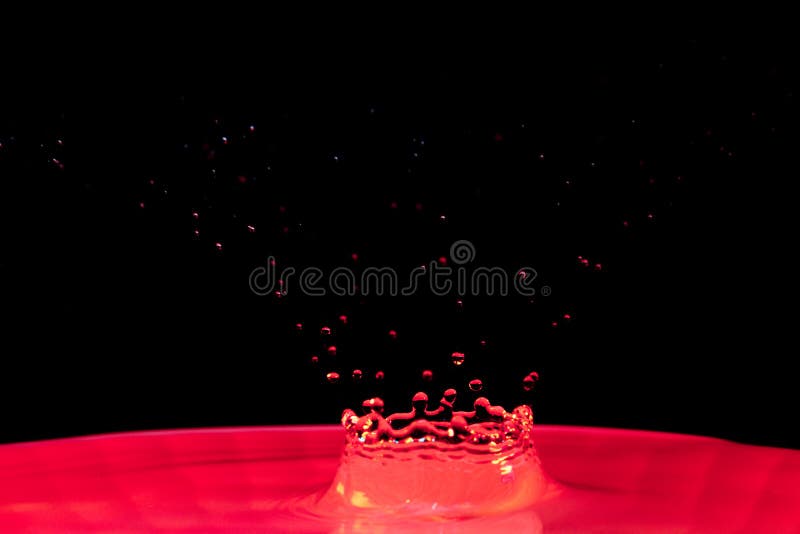 Drop of Water Falling Down in the Water Stock Image - Image of bright ...