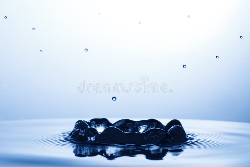 Drop of Water Falling Down in the Water Stock Photo - Image of abstract ...