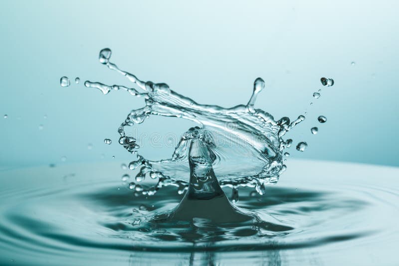 Drop of Water Falling Down in the Water Stock Photo - Image of bright ...