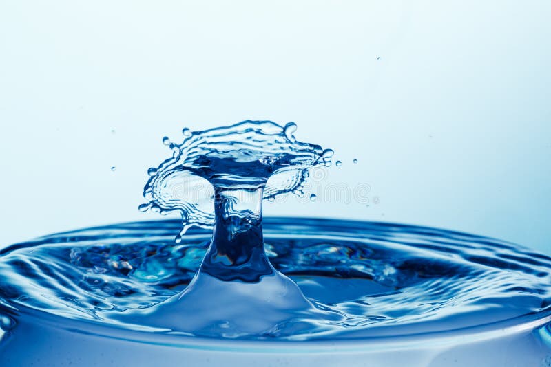 Drop of Water Falling Down in the Water Stock Image - Image of circle ...