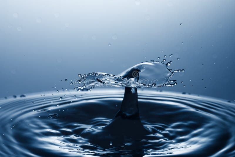 Drop of Water Falling Down in the Water Stock Photo - Image of drink ...
