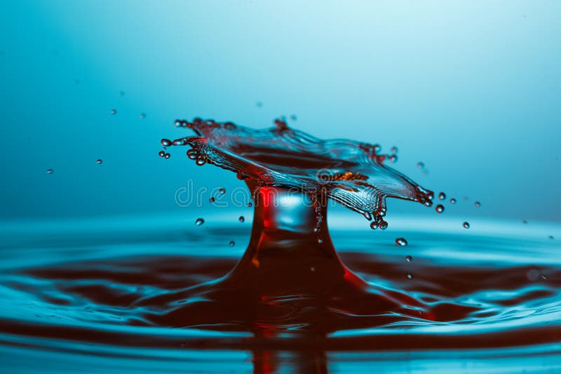 Drop of Water Falling Down in the Water Stock Photo - Image of abstract ...