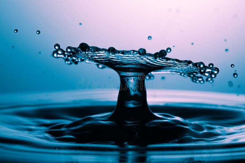 Drop of Water Falling Down in the Water Stock Image - Image of instant ...