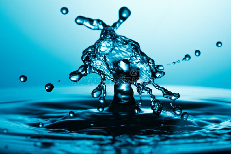 Drop of Water Falling Down in the Water Stock Image - Image of ...