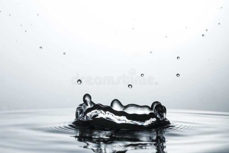 Drop of Water Falling Down in the Water Stock Photo - Image of impact ...