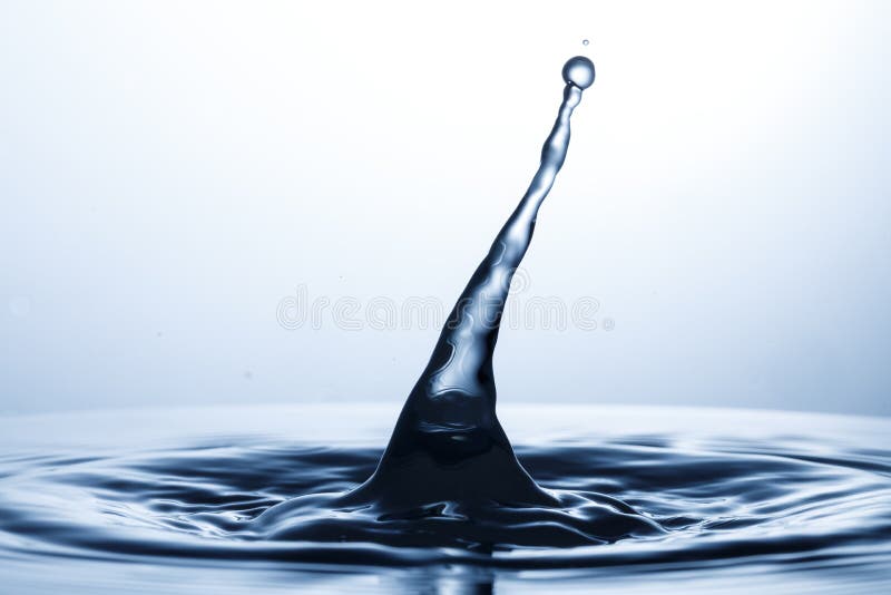 Drop of Water Falling Down in the Water Stock Photo - Image of impact ...