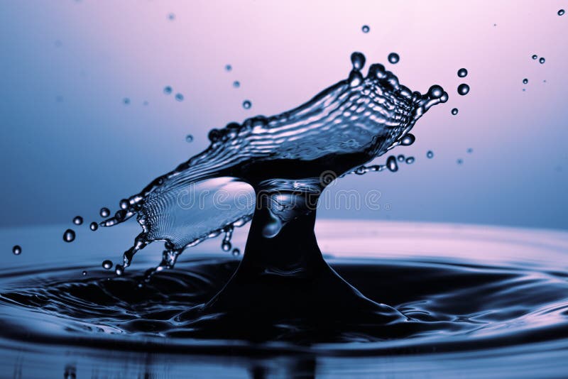 Drop of Water Falling Down in the Water Stock Image - Image of aqua ...