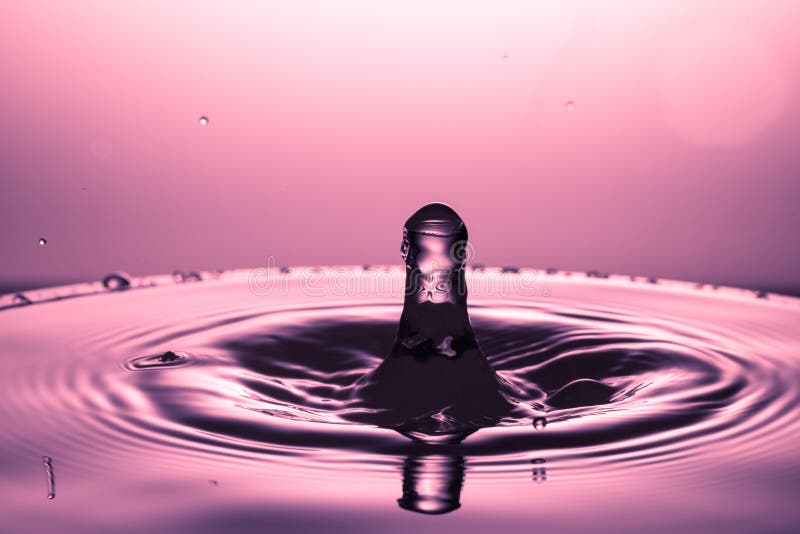 Drop of Water Falling Down in the Water Stock Photo - Image of clean ...