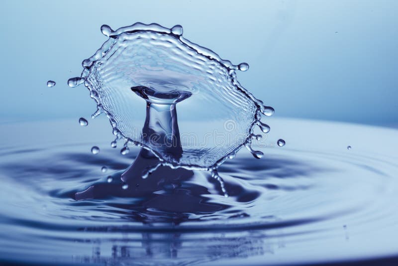 Drop of Water Falling Down in the Water Stock Photo - Image of ...