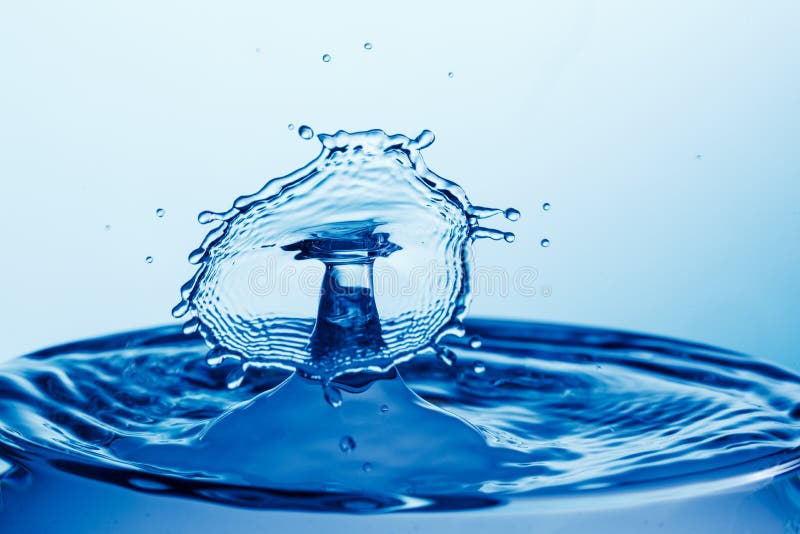 Drop of Water Falling Down in the Water Stock Image - Image of ...