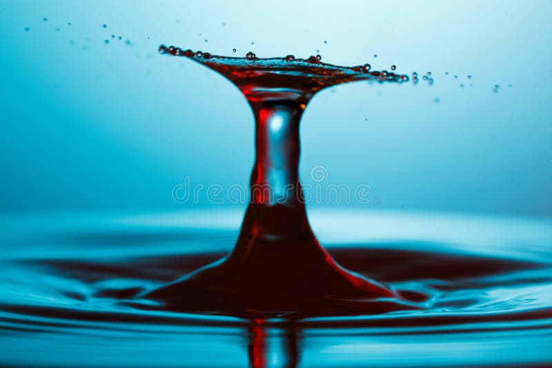 Drop of Water Falling Down in the Water Stock Image - Image of clear ...