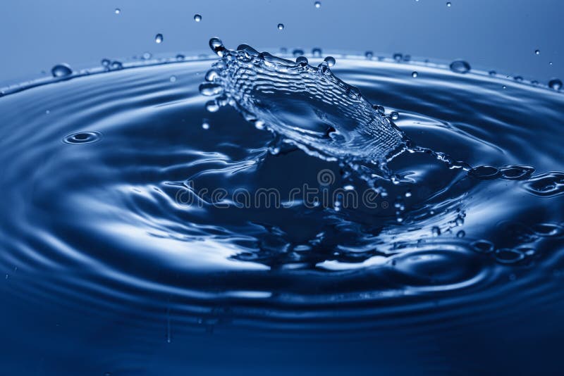 Drop of Water Falling Down in the Water Stock Photo - Image of impact ...