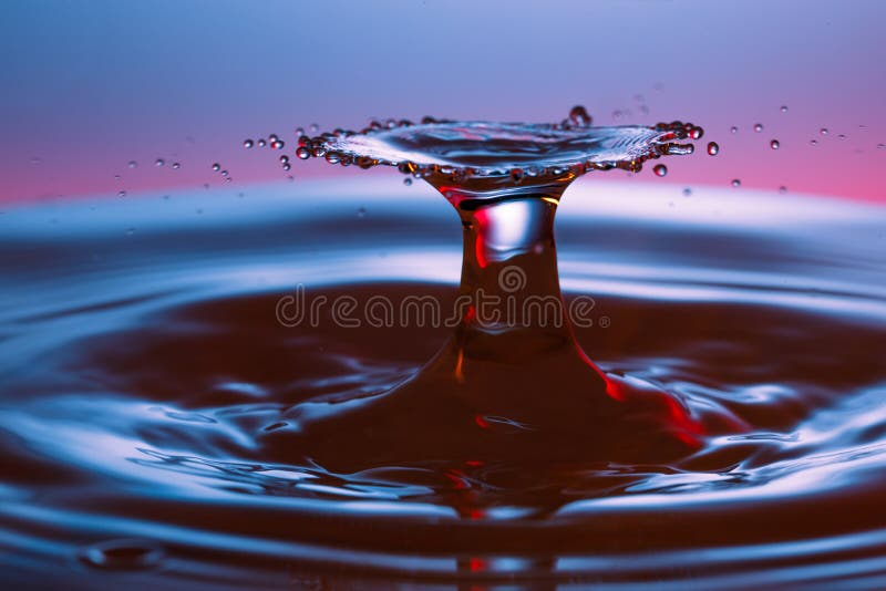 Drop of Water Falling Down in the Water Stock Image - Image of bright ...