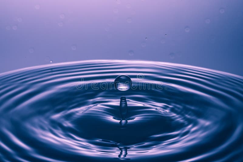 Drop of Water Falling Down in the Water Stock Image - Image of circle ...