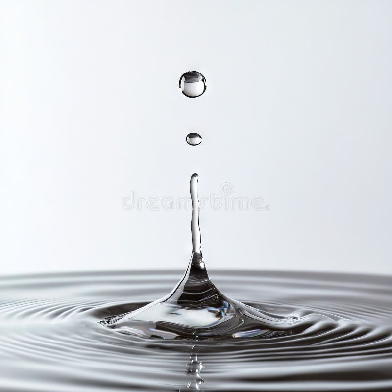 A Drop of Water Falling into a Pool of Water Stock Image - Image of ...