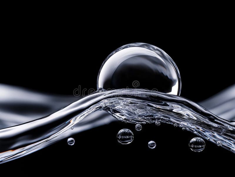 A Drop of Water Falling into a Pool of Water Stock Photo - Image of ...