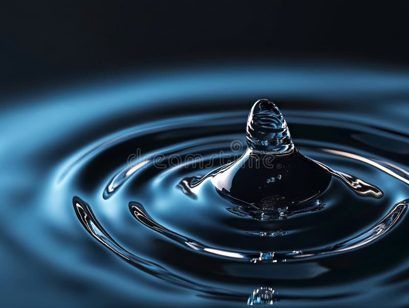A Drop of Water Falling into a Pool of Water Stock Photo - Image of ...