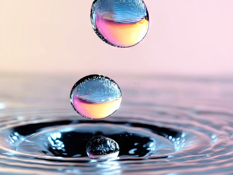 A Drop of Water Falling into a Pool of Water Stock Photo - Image of ...