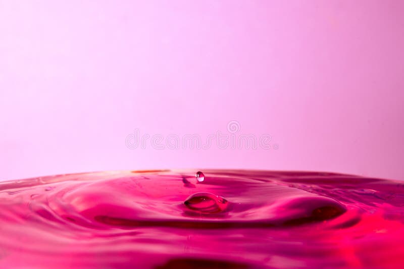 Drop of Water Falling in Blue Water and Blue Background. Stock Photo ...