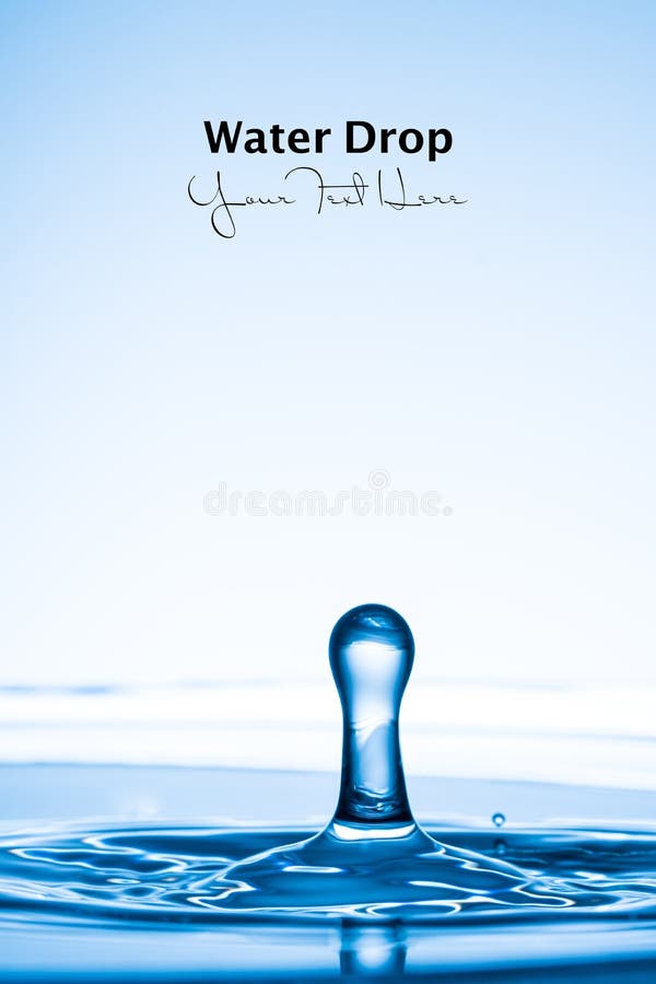 Drop of Water Falling into Still Water Stock Image - Image of clear ...