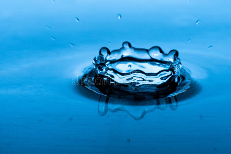 Drop of Water Falling into Still Water Stock Image - Image of clear ...