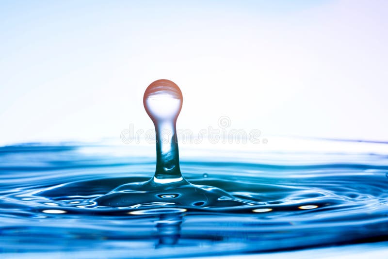 Drop of Water Falling into Still Water Stock Photo - Image of nature ...