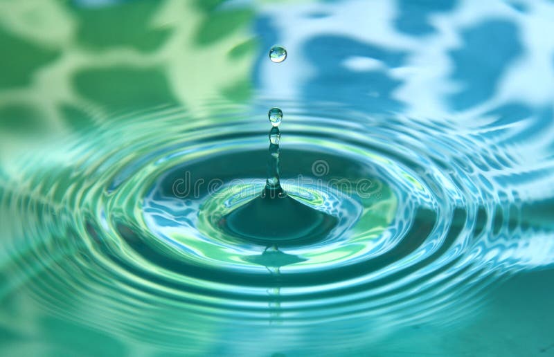 Water Drop Falling into Water Making a Perfect Concentric Circles ...