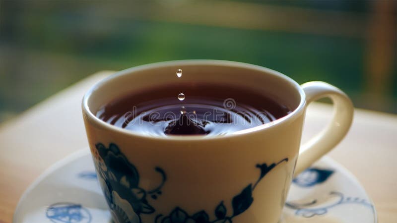 Drop of Water Falls in Cup of Tea Stock Photo - Image of ceylon, black ...