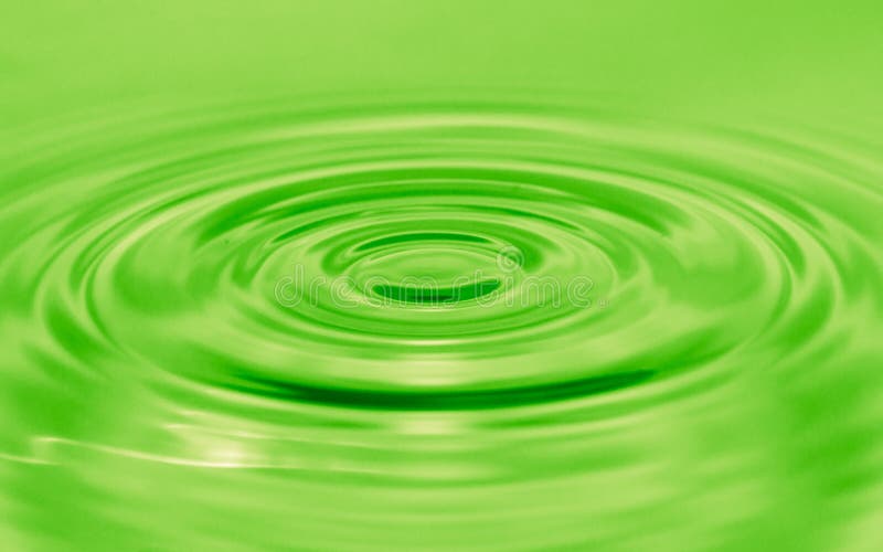 A Drop of Water Falls into the Green Water Stock Image - Image of pool ...