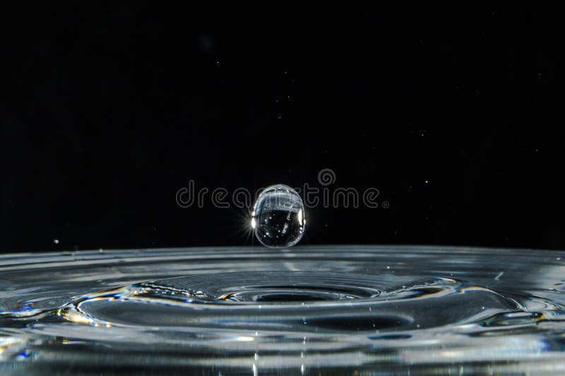 Drop of Water Floating in the Air Stock Image - Image of macro, flow ...
