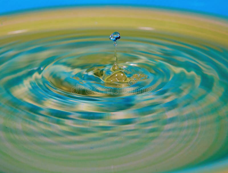Drop of Water or Fluid Created a Ripple Stock Image - Image of design ...