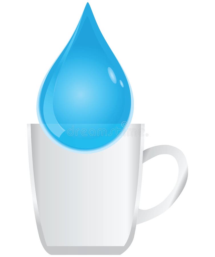 Water in a glass cup stock vector. Illustration of idea - 30119705