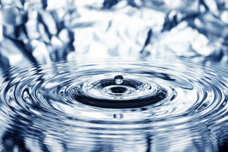 A Drop of Water Has Hit the Water Surface, Jumped Upwards and Now Falls ...