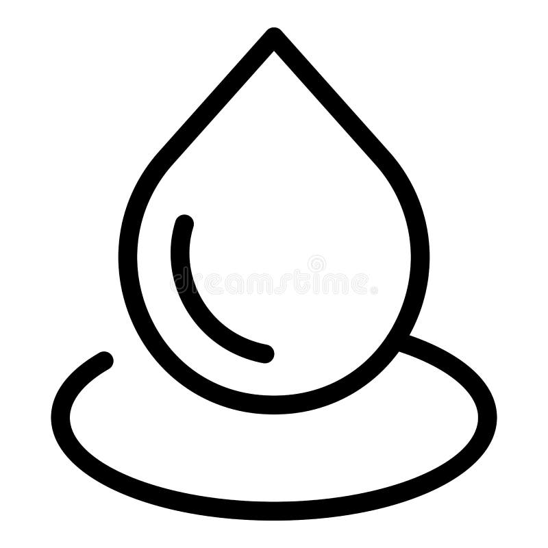 Drop Water Icon, Outline Style Stock Illustration - Illustration of ...