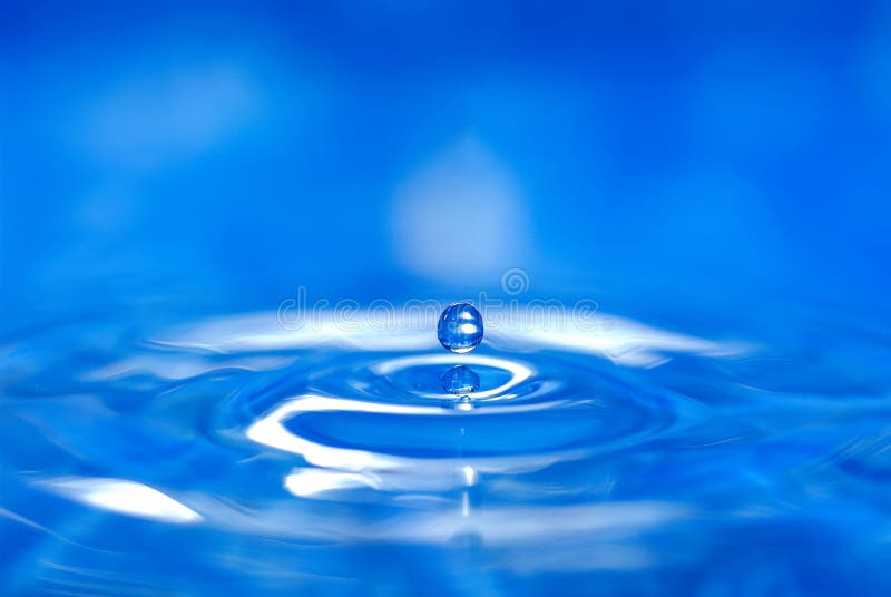 Water Drop Dripping, Causing Circular Waves Stock Illustration ...