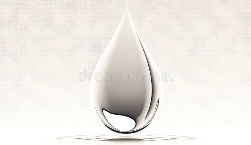 A Drop of Water on a Light Background, Generative AI. Stock ...