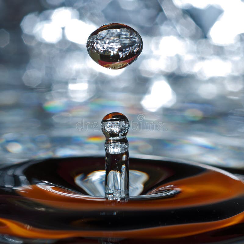 Water Drop in Beautiful Colors Stock Photo - Image of colour, water ...