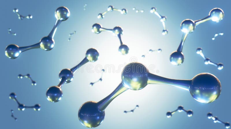 Drop of Water Molecules Scattered Stock Illustration - Illustration of ...