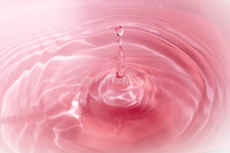 Drop of water pink stock image. Image of ecological, pure - 63554403