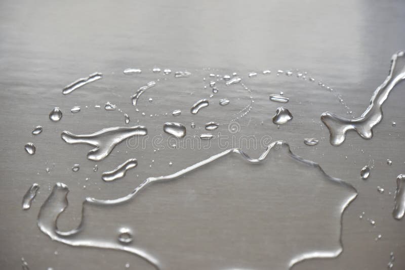 The Drop of Water on the Plastic Cover on the Table Stock Image - Image ...