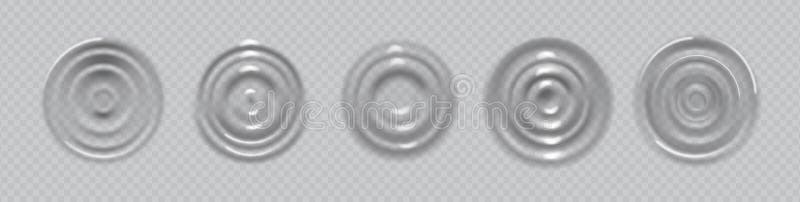 Drop of Water Ripple Realistic Textures Stock Vector - Illustration of ...