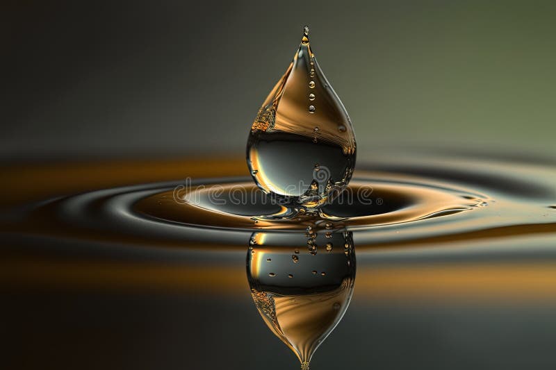 A Drop of Water is Shown in the Middle of the Image. Stock Illustration ...