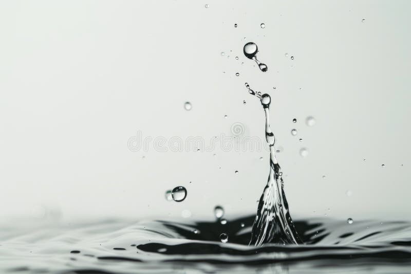 Drop of Water Splashing into Water Stock Photo - Image of fluid, rain ...
