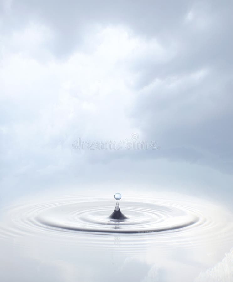 Drop on a water stock image. Image of cold, blue, action - 38103297