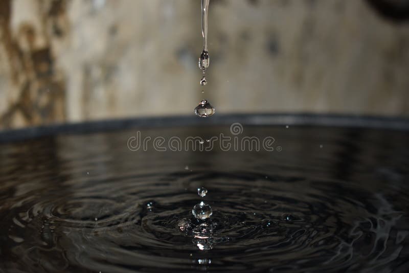 Drop water in tank stock photo. Image of fresh, water - 108681736