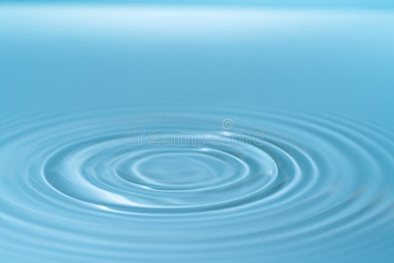 Drop of Water Drop To the Surface. Waves on the Surface of the Water ...